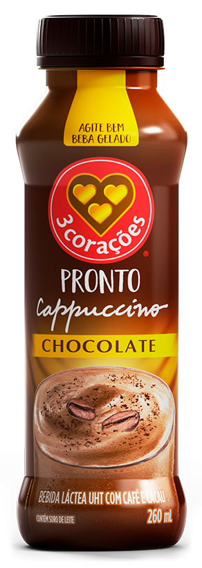 Cappuccino Pronto Chocolate | Cappuccino Pronto | Café 3 Corações